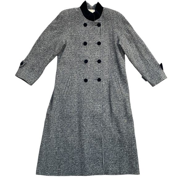 Vintage | Jackets & Coats | Vintage Grey Long Wool Coat Womens Double ...